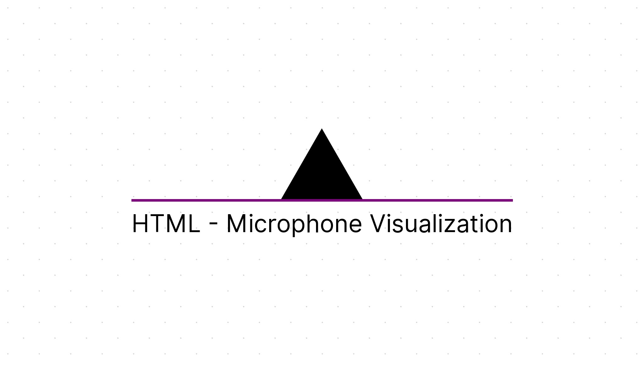 HTML - Microphone Visualization | Cody's Personal Site